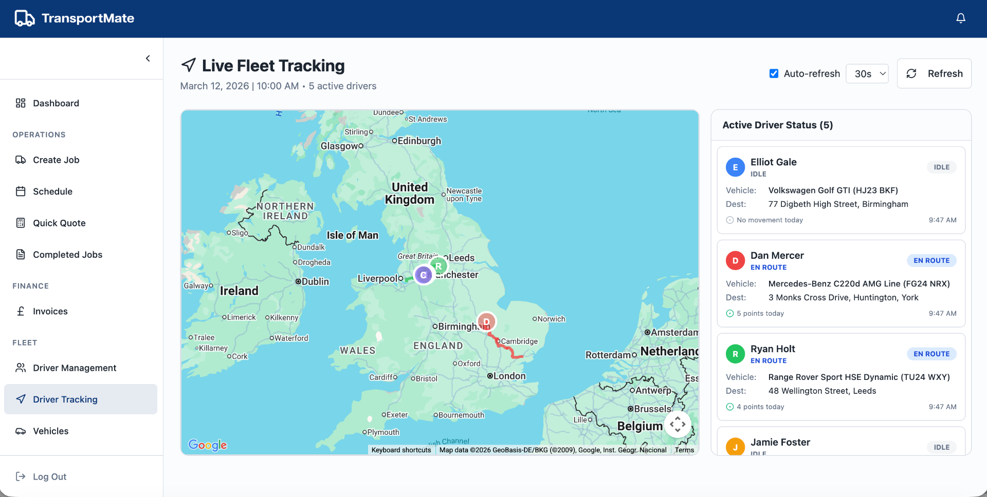 TransportMate — Vehicle Transport Management for UK Logistics